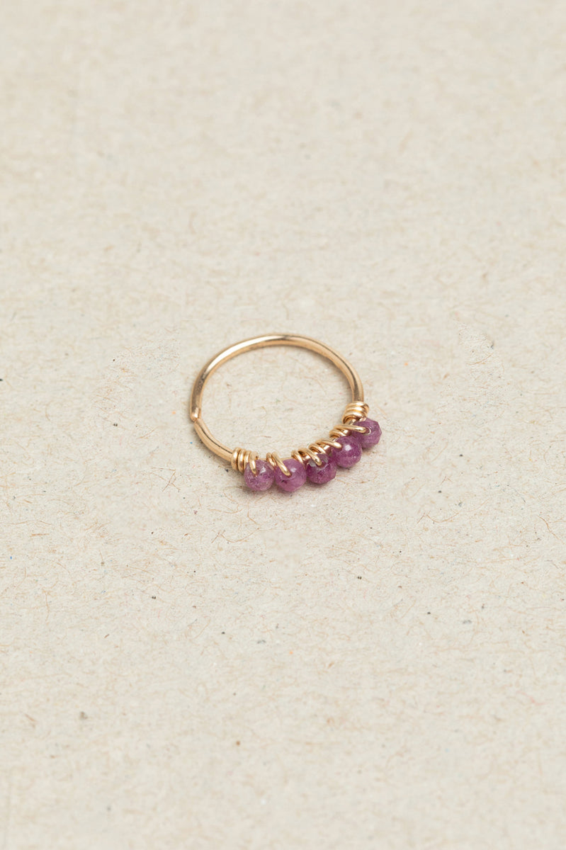 Diana Piercing - Ruby - 750‰ Gold – YAY Paris